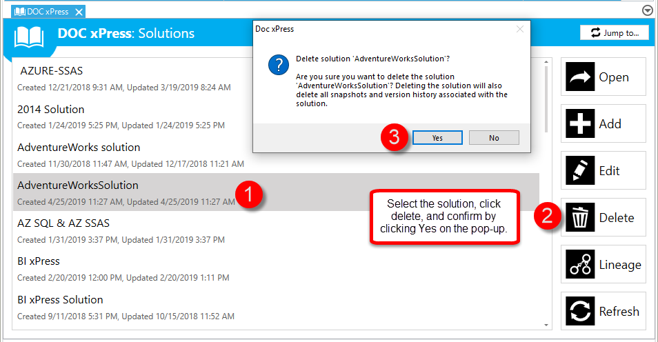 DOC xPress – Snapshot History Management