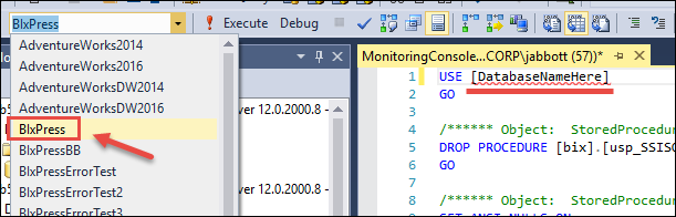 BI xPress - Monitoring Dashboard "Conversion failed when converting from a character string to ...